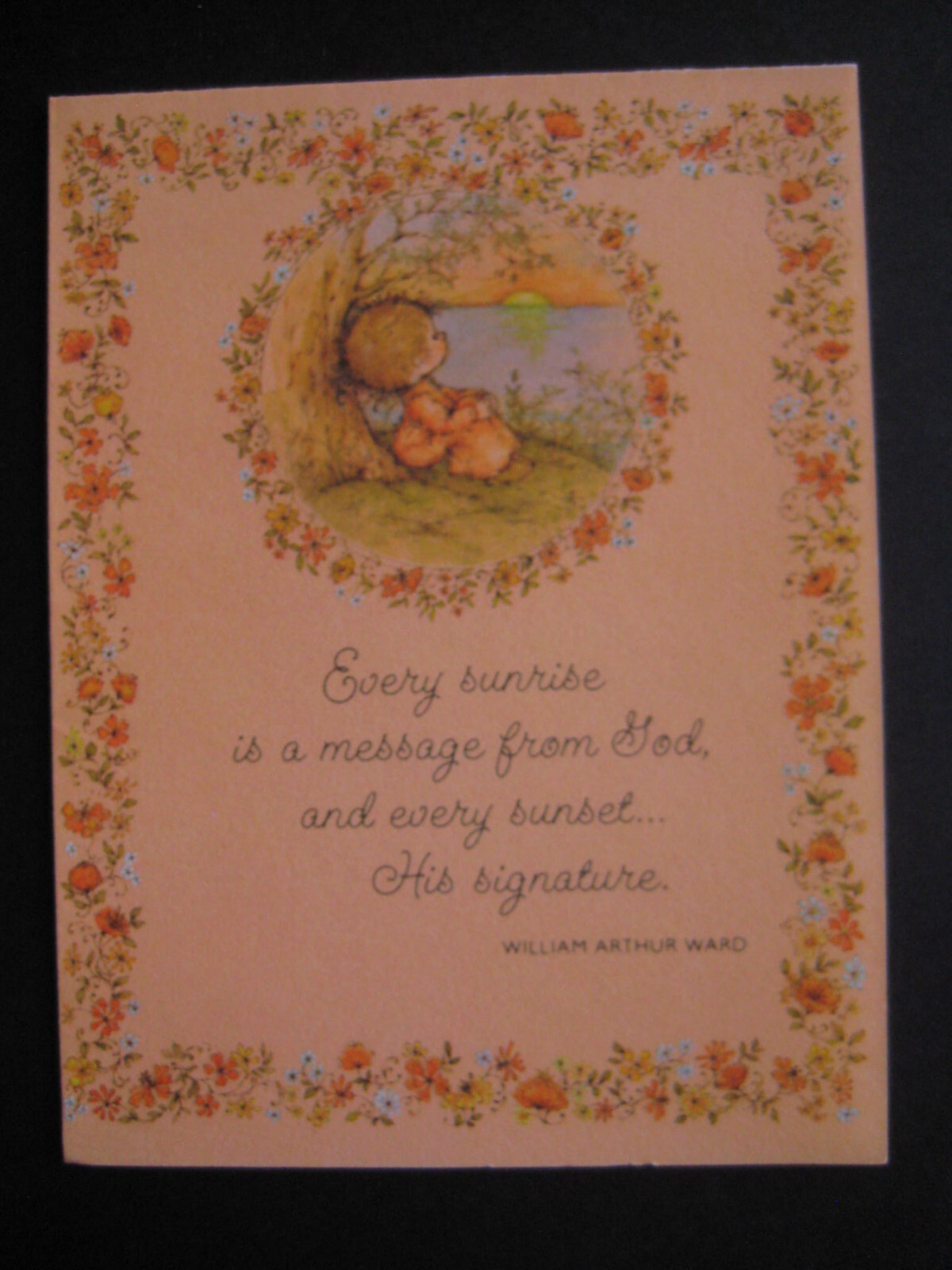 UNUSED 1970s vintage greeting card Mary Hamilton BLANK Every Sunrise Is ...