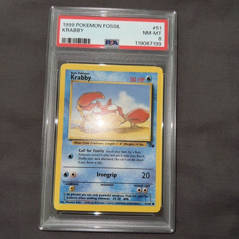 Pokemon Fossil TCG 51/62 Krabby PSA 8 | eBay