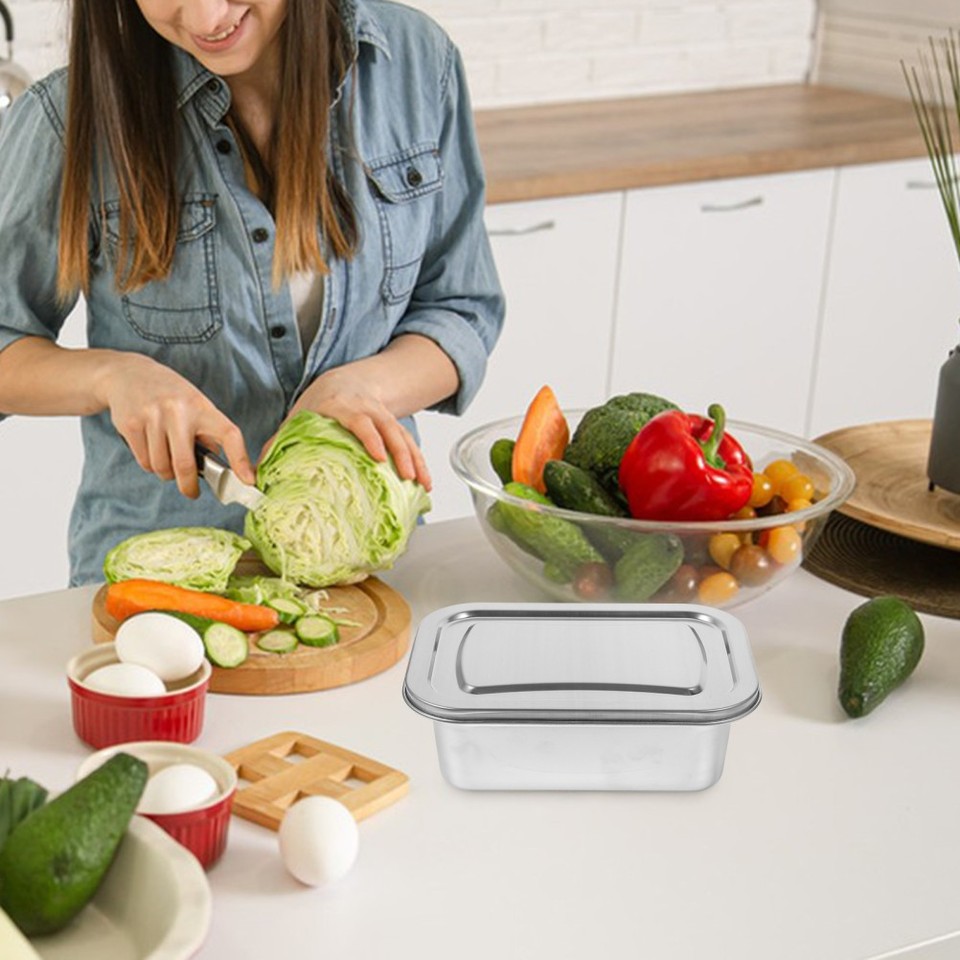 Large Fresh-keeping Box Freezer Food Container Fridge Produce Organizer ...