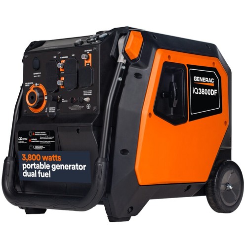 Generac iQ3800 DF - 3000 Watt Electric Start Dual Fuel Inverter ...