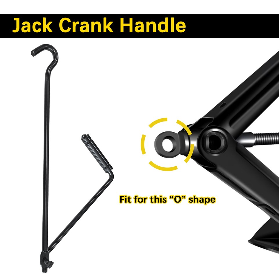 Car Scissor Crank Folding Jack Lever Handle Lift Rod Tire Wheel Lug ...