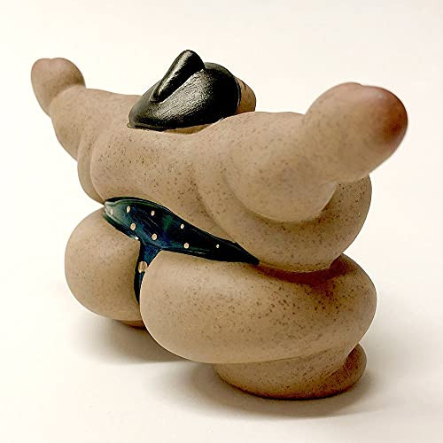 Sumo Wrestler Figurine Doll Ornament Semi-Porcelain Shikiri 36in Japan ...