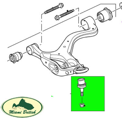 LAND ROVER FRONT CONTROL ARM LOWER BALL JOINT SET x2 LR3 LR4 RBK500280 ...