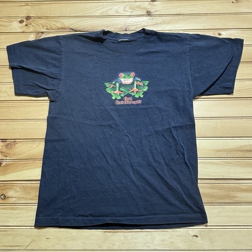 Vintage 90s Red Eye Tree Frog Got Rainforest Parody Faded Shirt Size ...