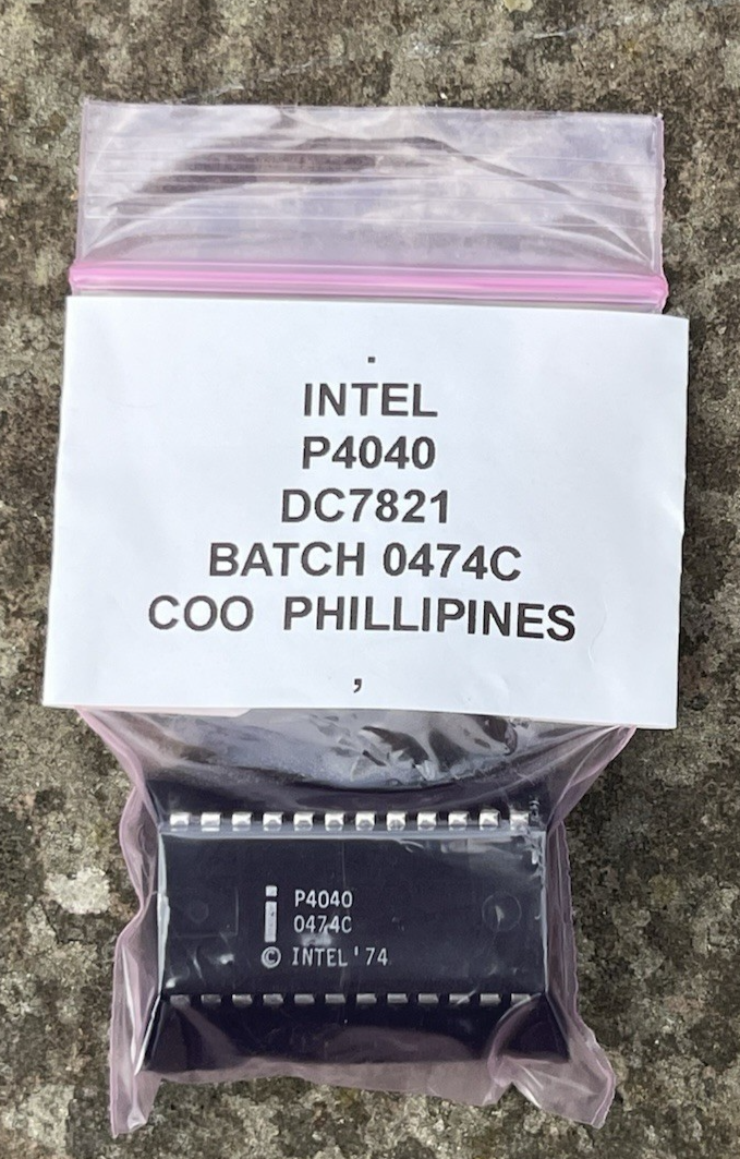 A30) INTEL P4040 - COLLECTOR GRADE - NEW OLD STOCK - UPGRADED C4004 ...