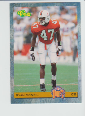 1993 Classic Draft #86 Ryan McNeil rookie card, Miami Hurricanes | eBay