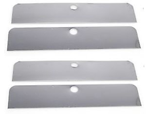 4X6" Sealed Beam Headlight Headlamp Bulbs Half Moons Trim Covers ...