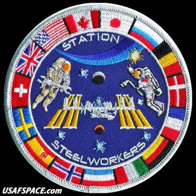 ISS STATION STEELWORKERS -Tim Gagnon- ORIGINAL A-B Emblem NASA EVA ...
