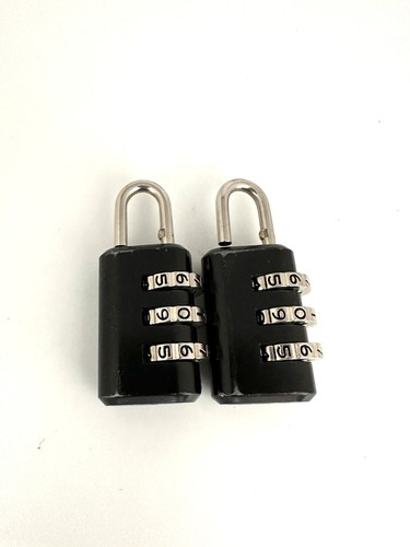 resettable 3 digit padlock combination set of 2 | eBay