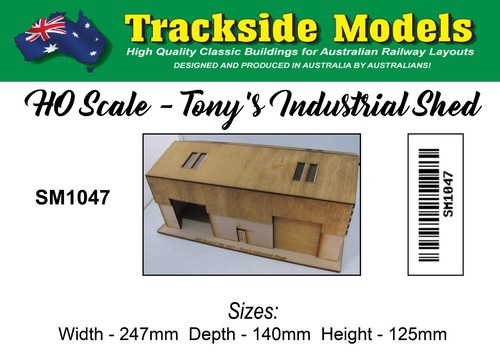 Trackside Models - HO Scale - Laser Cut "Tony's Industrial Shed ...