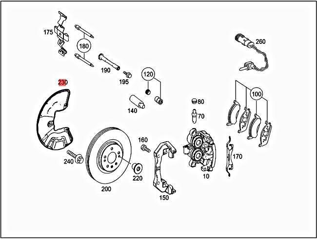 Genuine MERCEDES C292 W166 X166 Cover plate for brake disk Left ...