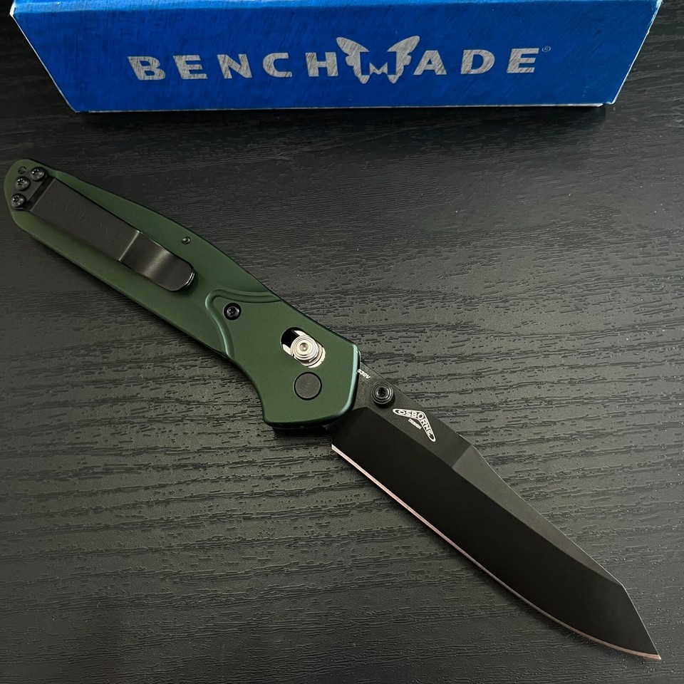 Benchmade 940 Osborne CPM S30V 940BK Green Aluminum Handle Benchmade ...