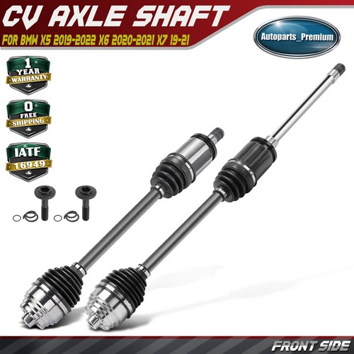 2x Front Side CV Axle Assembly for BMW X5 2019-2022 X6 2020-2021 X7 ...