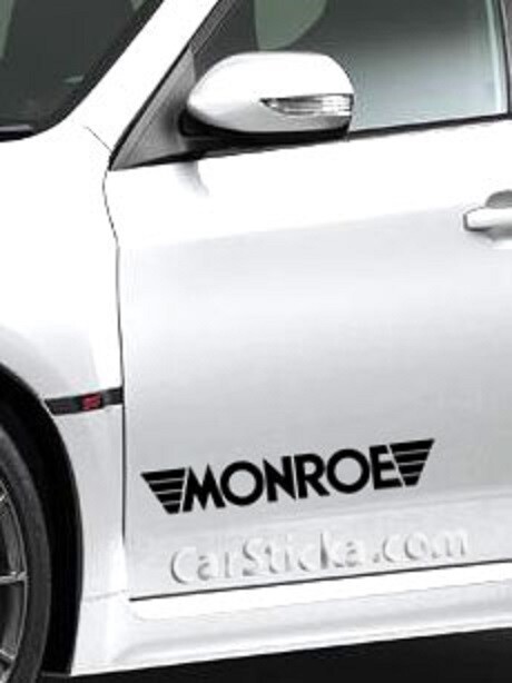2 of 8" to 20" Monroe Shocks and Struts /A bumper vinyl stickers decals ...