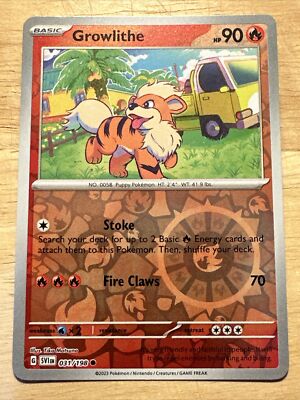 Growlithe - 031/198 - Reverse Holo - Scarlet & Violet SV1 - Mint ...