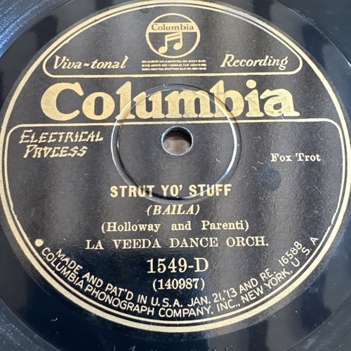 Columbia 78 RPM La Veeda Dance Orch - Strut Yo Stuff 1549-D V++ Jazz | eBay