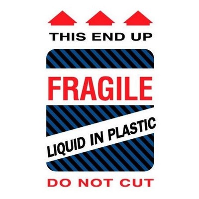 6" x 4" Fragile Liquid In Plastic Labels (500 per Roll) | eBay