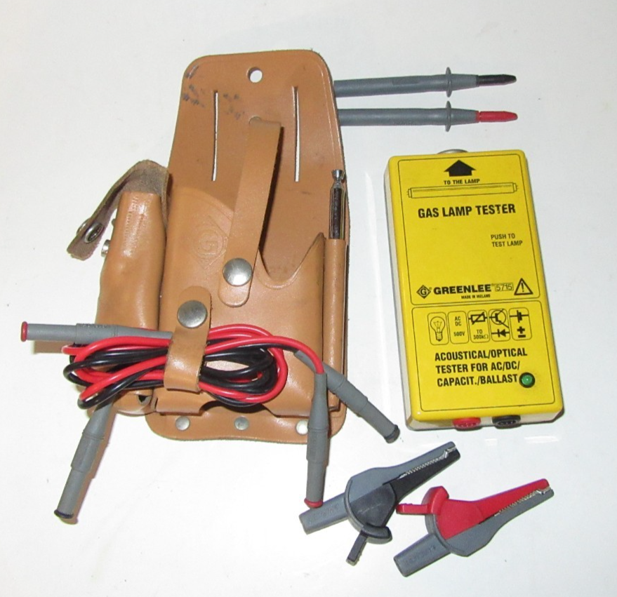 Greenlee Textron 5715 Gas Lamp Tester LT 277 Leads Probes Clamps ...