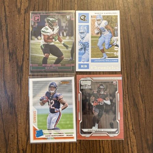 NFL Running Back Rookie Card Lot Of 4 Montgomery Carter Williams White ...