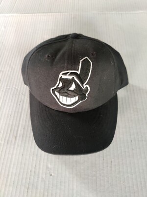 Cleveland Indians Hat Cap Chief Wahoo 59fifty 7 1/8 Fitted Black 100% ...
