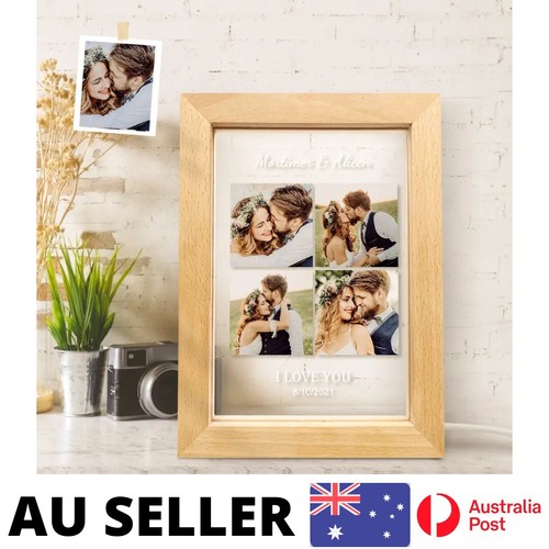 Anniversary Gifts Custom Engraved Name And Date Collage Photo Frame ...