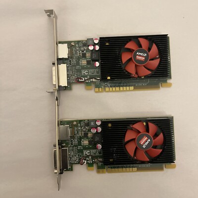 Lot of 2 AMD Radeon R5 340X 2 GB DDR3 PCI Express x16 High Profile ...