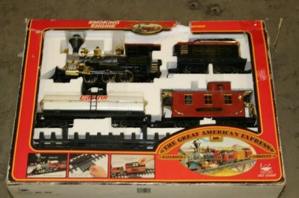 RARE Bright The Great American Express Railroad Train Set 185 Smoking ...