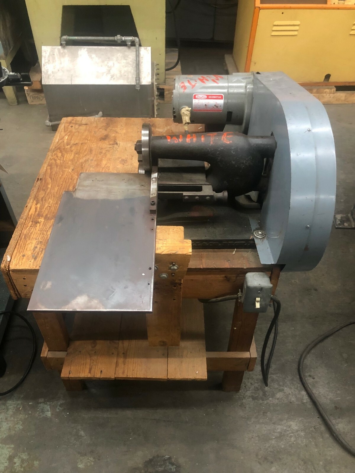 Antique Bench Model R Blundell Motorized Metal Slitter Cutter Machine ...