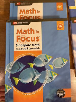 Math in Focus Singapore Math Grade 1 (1A and 1B) Textbook Set Hard ...