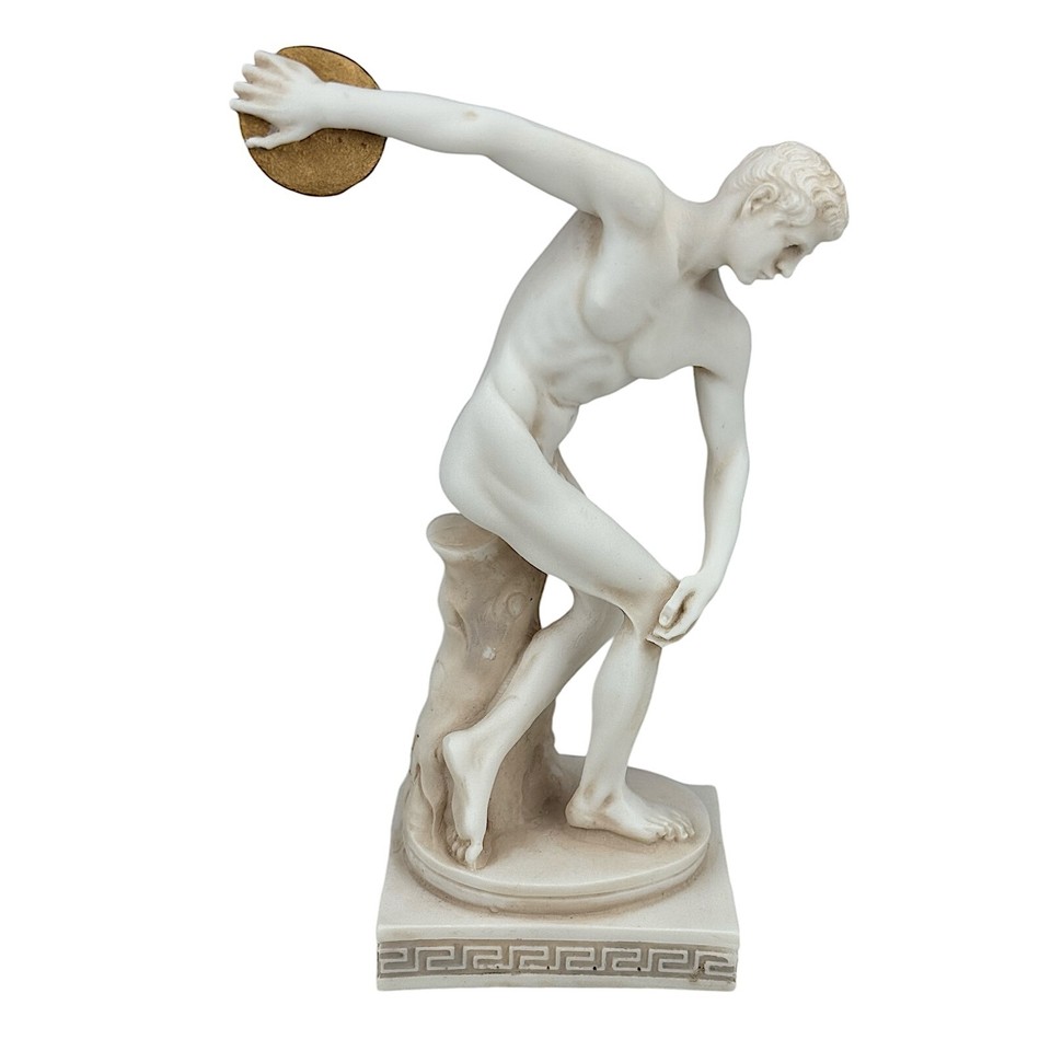 Discobolus Discus Thrower Male Athlete Greek Roman Statue Sculpture 8. ...