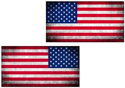 6x11 inch 2 Pack: LARGE VINTAGE American Flag Forward & Reverse ...