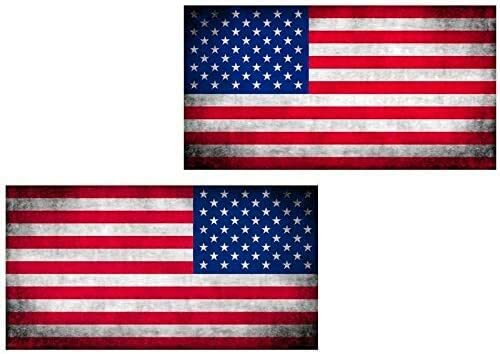 6x11 inch 2 Pack: LARGE VINTAGE American Flag Forward & Reverse ...