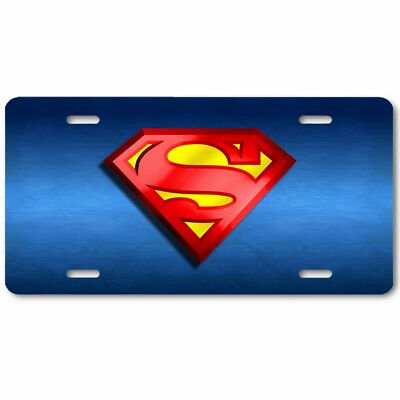 DC Comics Superman Inspired Art Aluminum Novelty Auto Car License Tag Plate