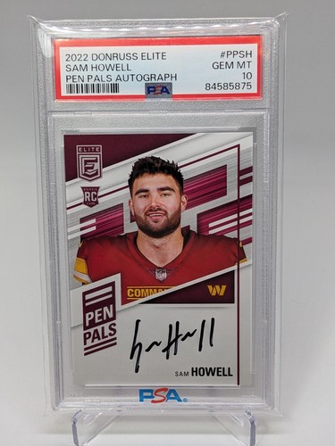 2022 Donruss Elite Sam Howell Pen Pals Autograph PSA 10 Low Pop Count ...