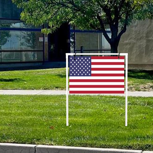 100 Pack Yard Sign Post 24"x18" U Carbon steel Post DIY Outdoor Sign ...