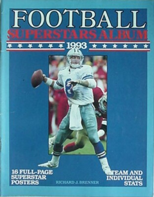 1993 FOOTBALL SUPERSTARS BOOK (TROY AIKMAN CVR, DAN MARINO, JERRY RICE ...