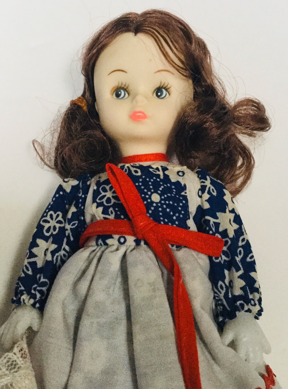 Vintage 1977 U.D. CO. INC 8” Plastic Toy Doll HONG KONG Brunette With ...