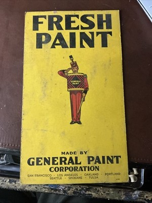 Vintage Fresh Paint Sign General Paint Card | eBay