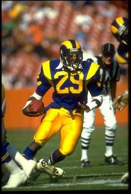 LOS ANGELES RAMS RUNNING BACK ERIC DICKERSON CARRIES THE FOOTBALL - Old ...
