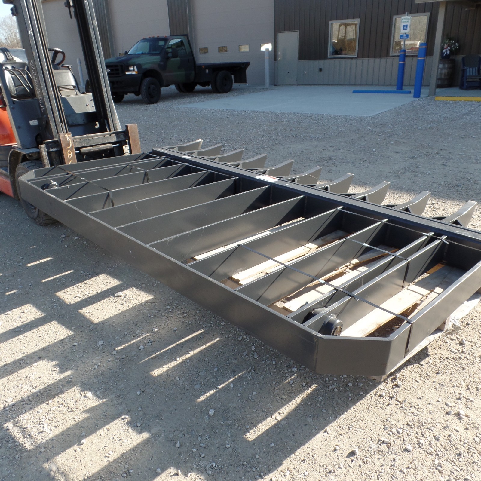 Dozer blade root rake, 10 FT wide, 2200 lbs steel NEW, USA Attachments ...