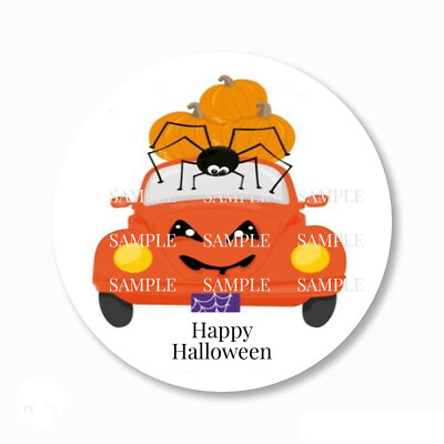 Happy Halloween Bug Car Stickers Favor Labels Scrapbook Stickers 5 ...
