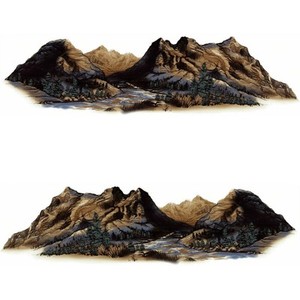 2 RV TRAILER MOUNTAIN SCENE DECALS GRAPHICS -66-3 | eBay