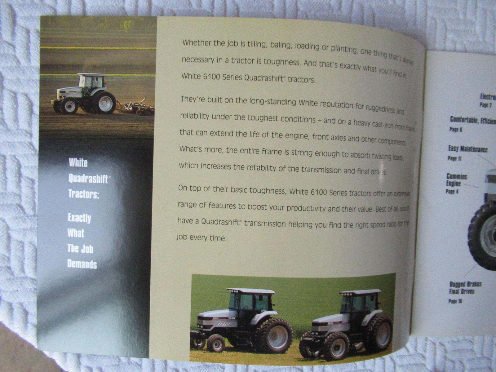 1995 AGCO White 6124 6144 6100 series tractor brochure 14 pages | eBay