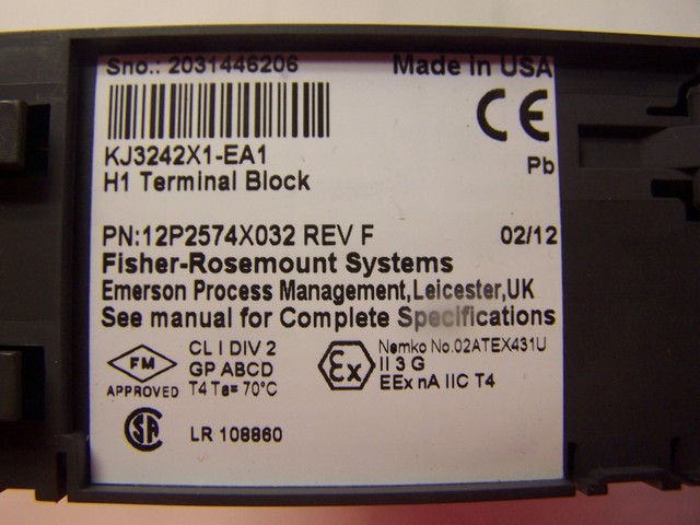 Emerson Delta V Fieldbus H1 Series 2 Kj3242x1-ba1 for sale online | eBay