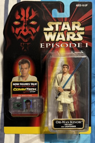 STAR WARS EPISODE 1 OBI-WAN KENOBI JEDI DUEL COMMTECH FIGURE BNIB ...