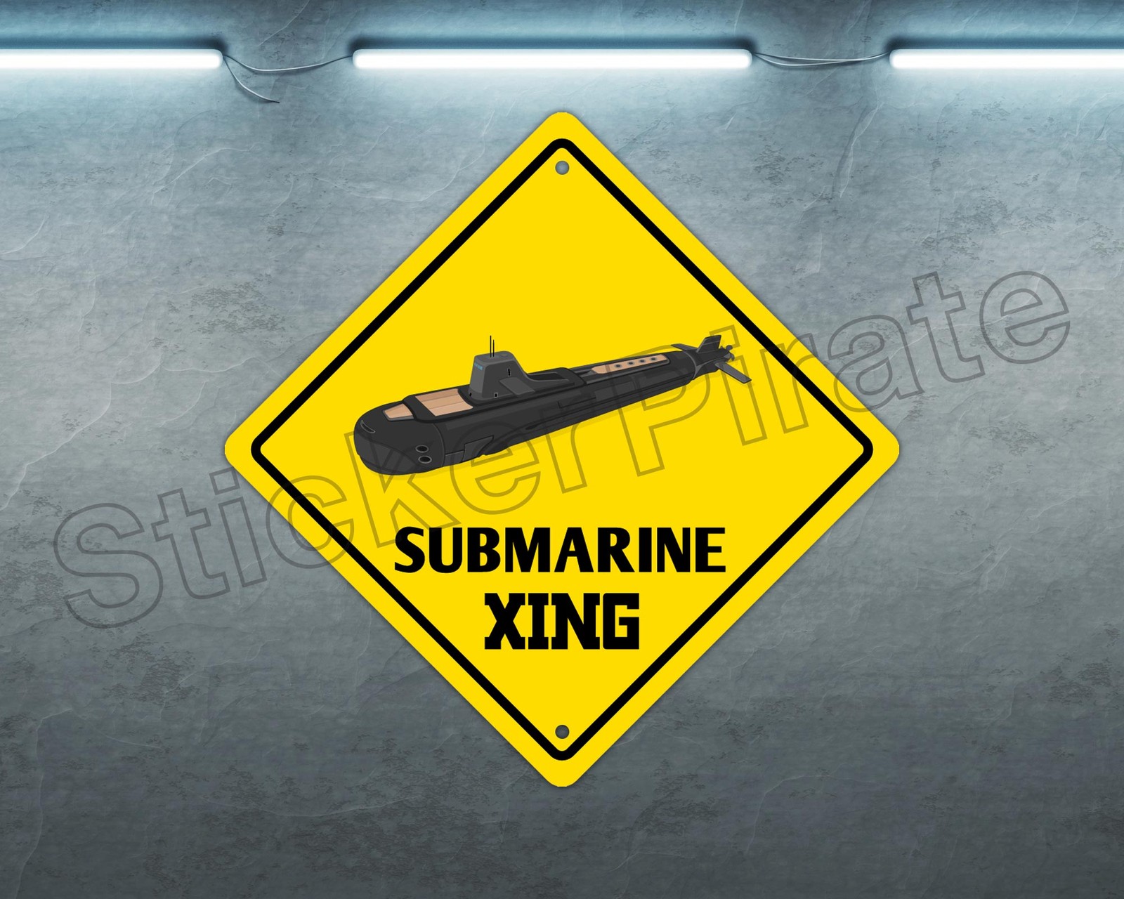 *Aluminum* Submarine Crossing Funny Metal Novelty Sign 12"x12" | eBay