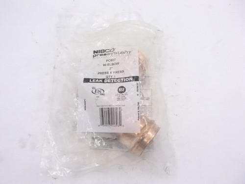 Nibco Domestic Wrot Elbow 90° 200 PSI Copper 2" Copper PC607 w/Rubber O ...
