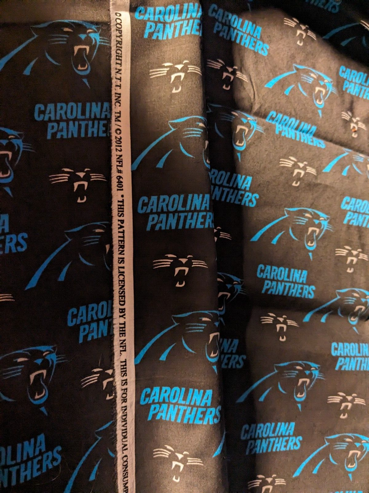 2012 NFL Carolina Panthers Logo Cotton Fabric 58" x 54" NTT inc | eBay