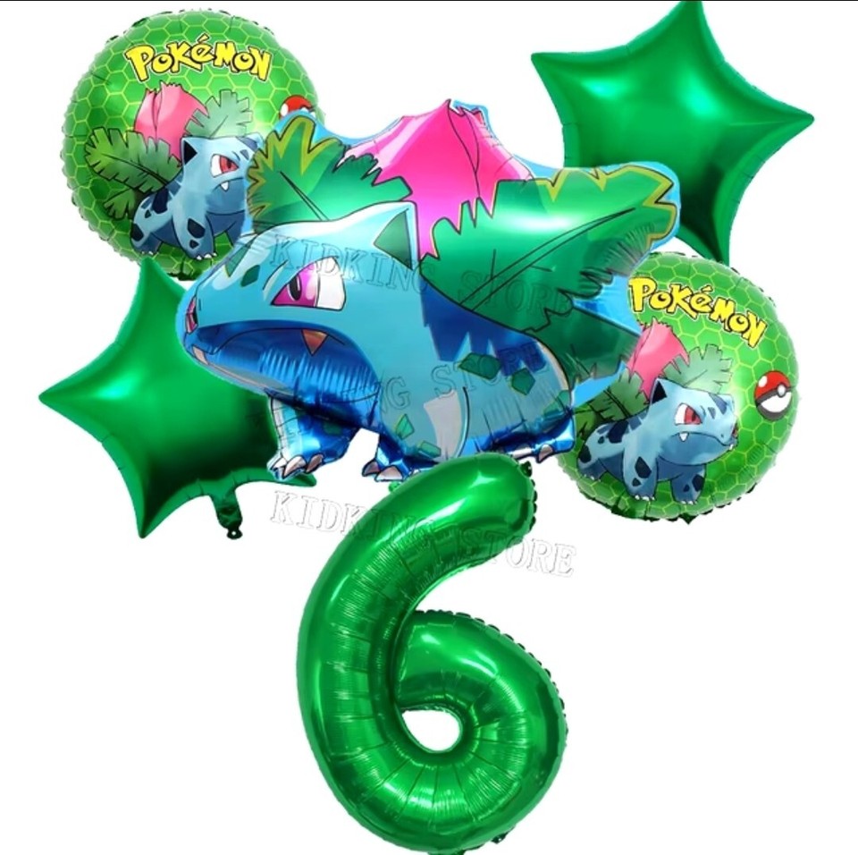 6pcs Pokémon Theme Pikachu Squirtle Charmander Bulbasaur Number ...