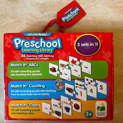 The Learning Journey Preschool 3-in-1 Learning Library 86 Matching ...